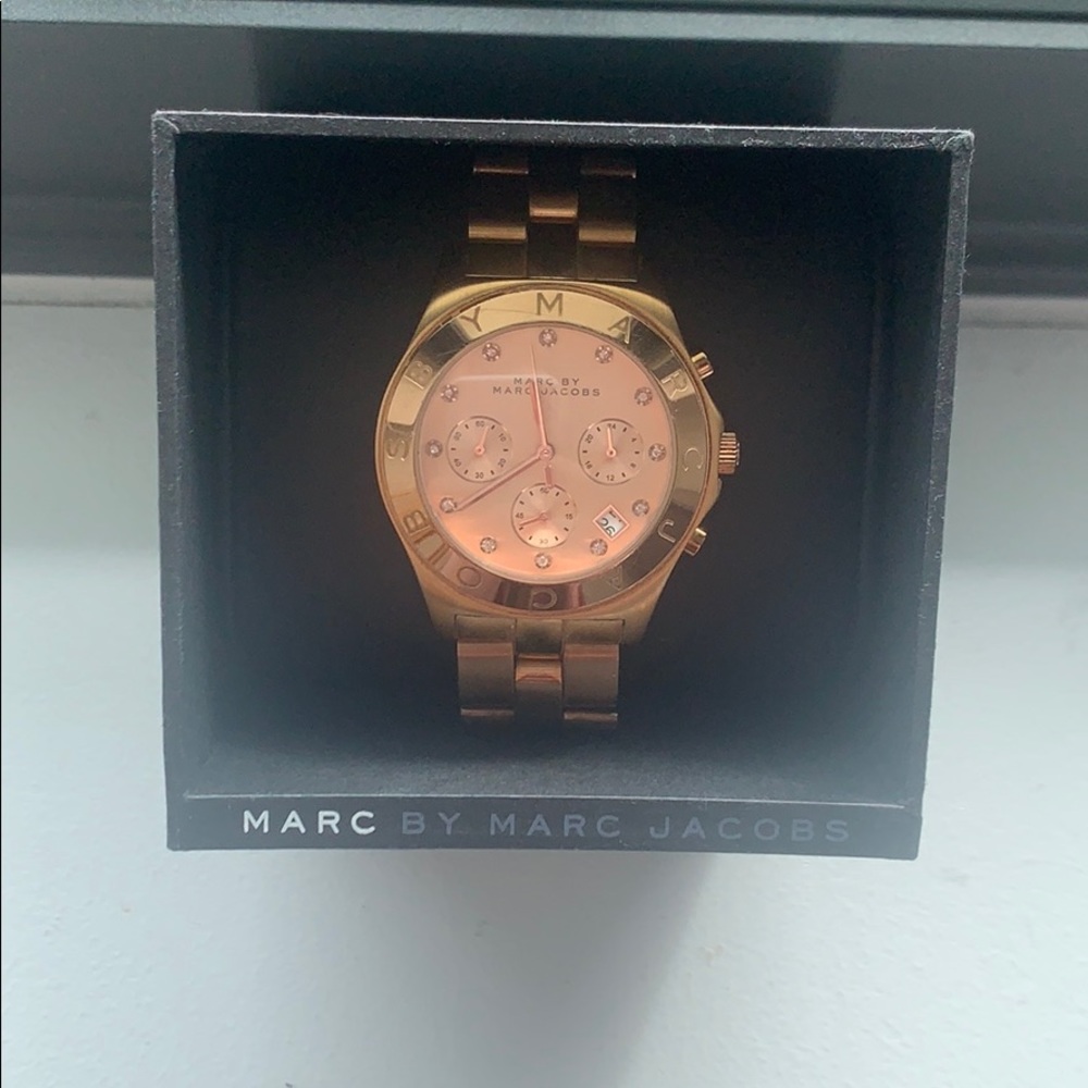 New Marc Jacobs Chronograph Rose-Tone Watch - Gem